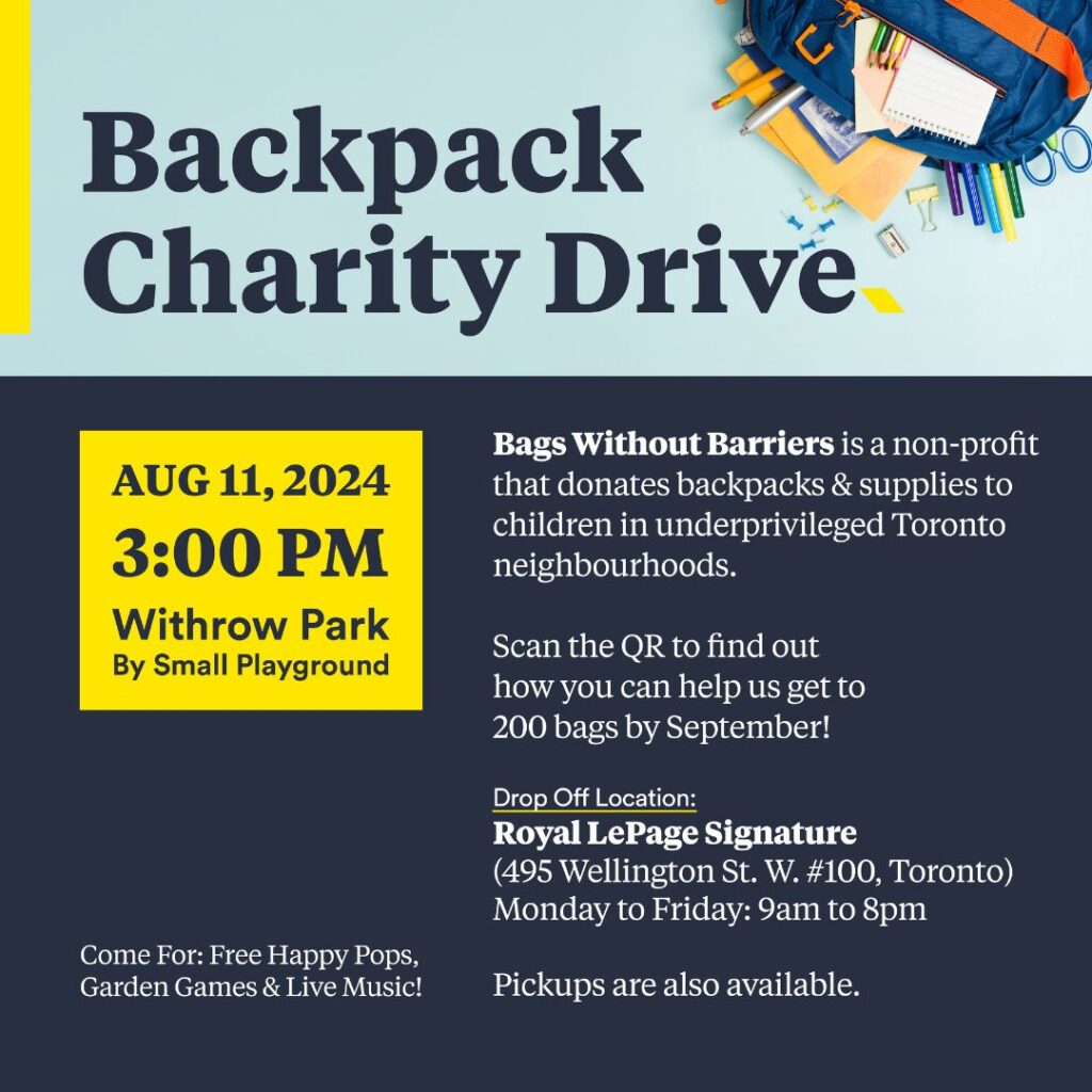 Backpack Charity Drive - SO&Co.